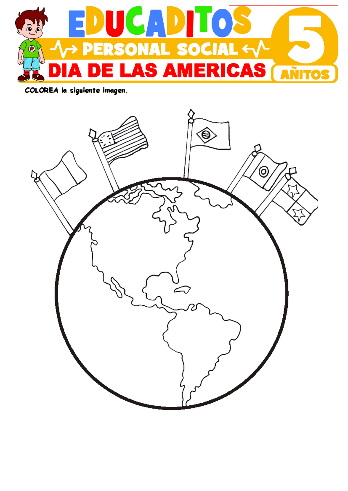 Dia de las Americas para Ninos de 5 anos - desarrollo personal ...