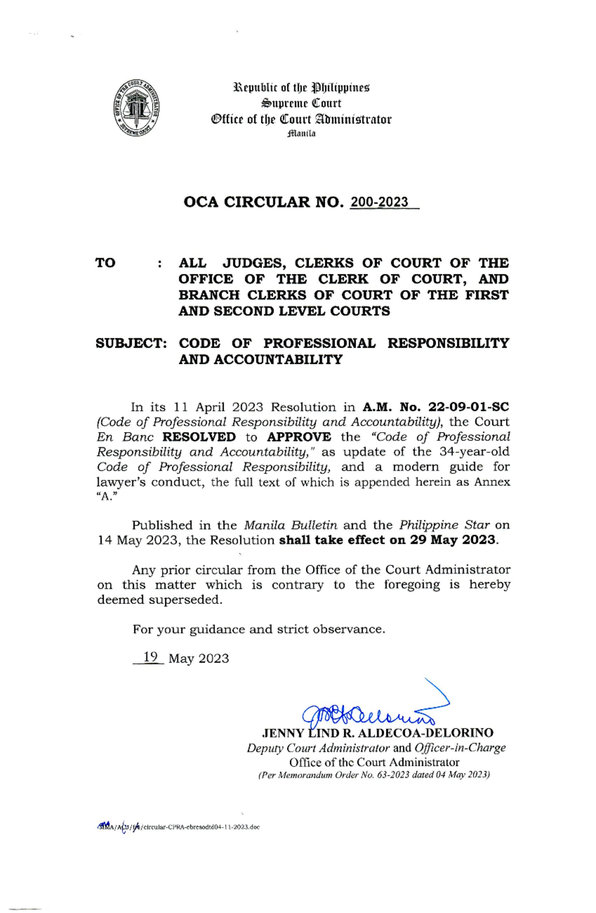 CPRA-2023 - Notes - ####### l\epubh( of tbe bihppine ####### ~llpreme ...