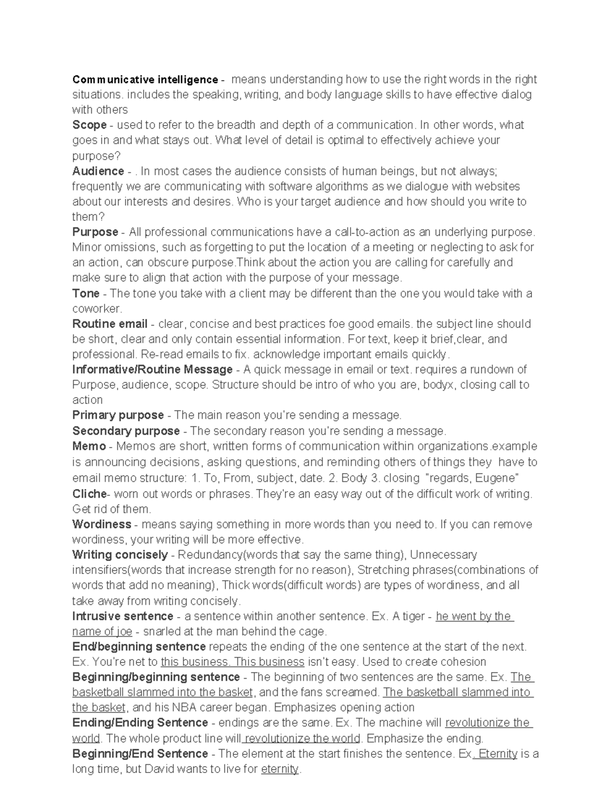 CMN Study - Summary Introduction to Professional Communication - Communicative intelligence ...