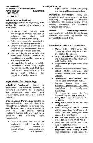 Chapter 2 of The I/O PSYCH - CHAPTER 2: JOB ANALYSIS AND EVALUATION JOB ...