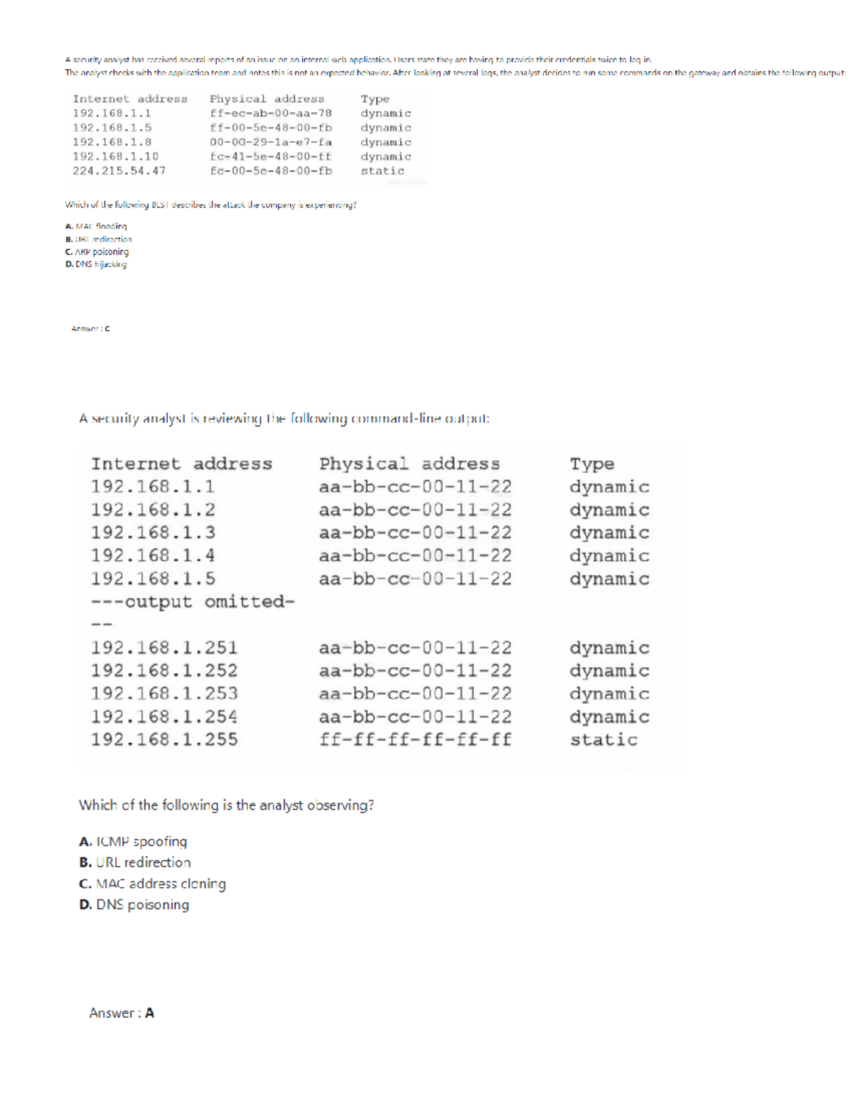 MAC Flooding, ARP Poinsoning, DNS Poisoning - IT1254 - Studocu
