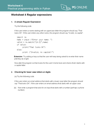 T5 Worksheet 5 - Practice for exams very good - Unit 7 Programming ...