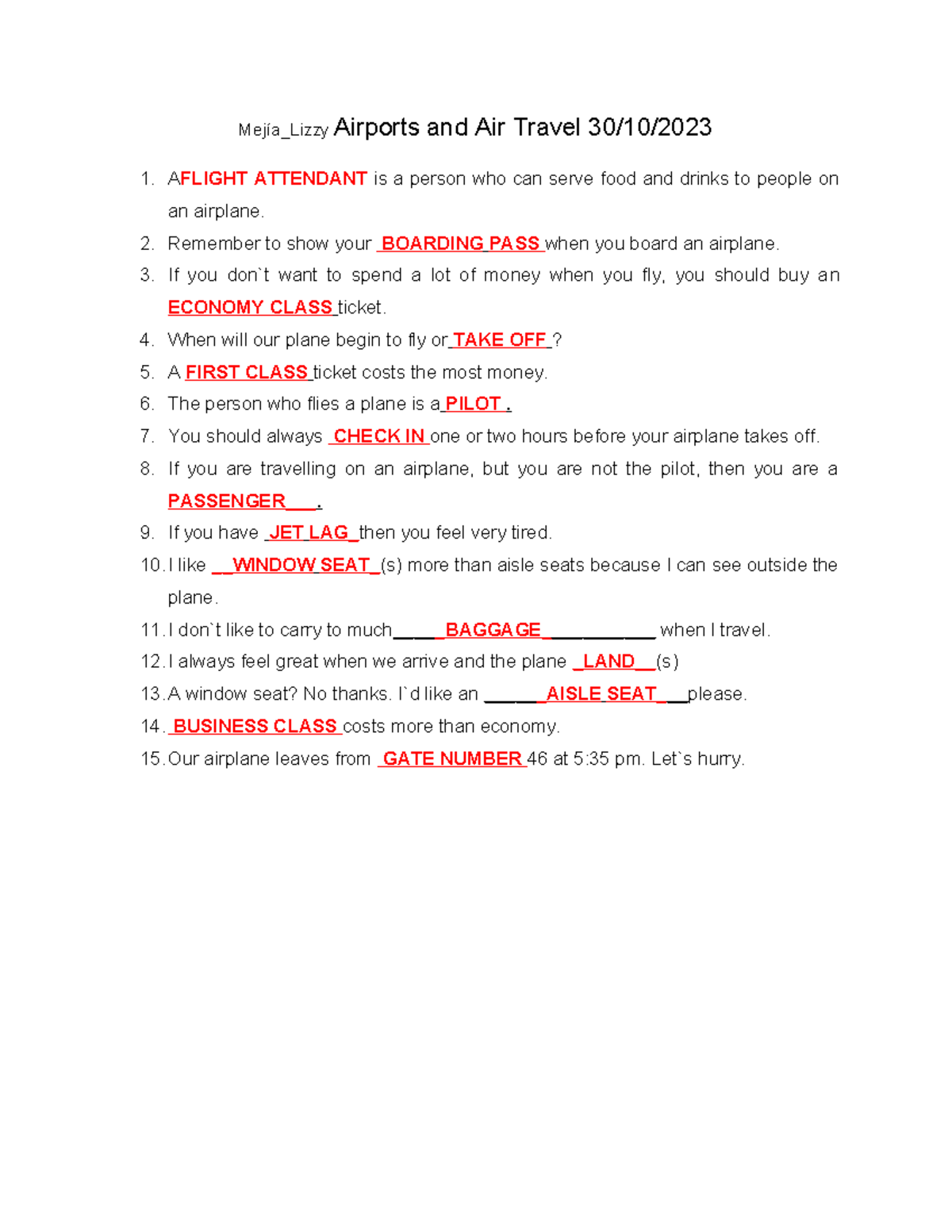 Airports and Air Travel worksheet - Mejía_Lizzy Airports and Air Travel ...