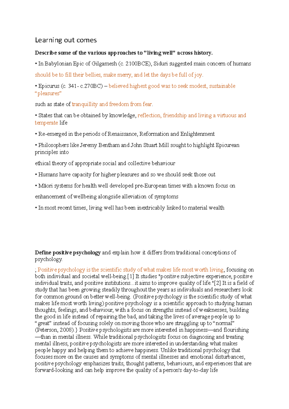 Learning out comes - Learning out comes Describe some of the various ...