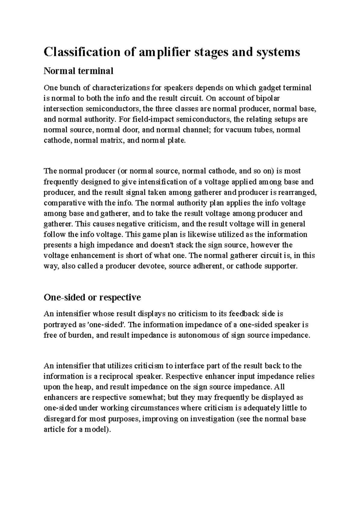 Stages Of Amplifier at Jasper Frewin blog