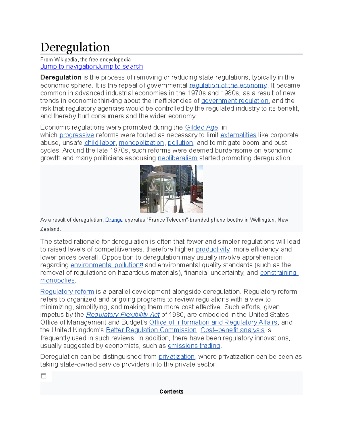 Deregulation - Deregulation From Wikipedia, the free encyclopedia Jump ...