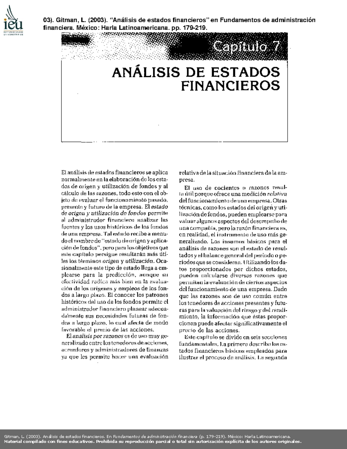 9. Gitman - Contabilidad - 03). Gitman, L. (2003). “Análisis de estados ...