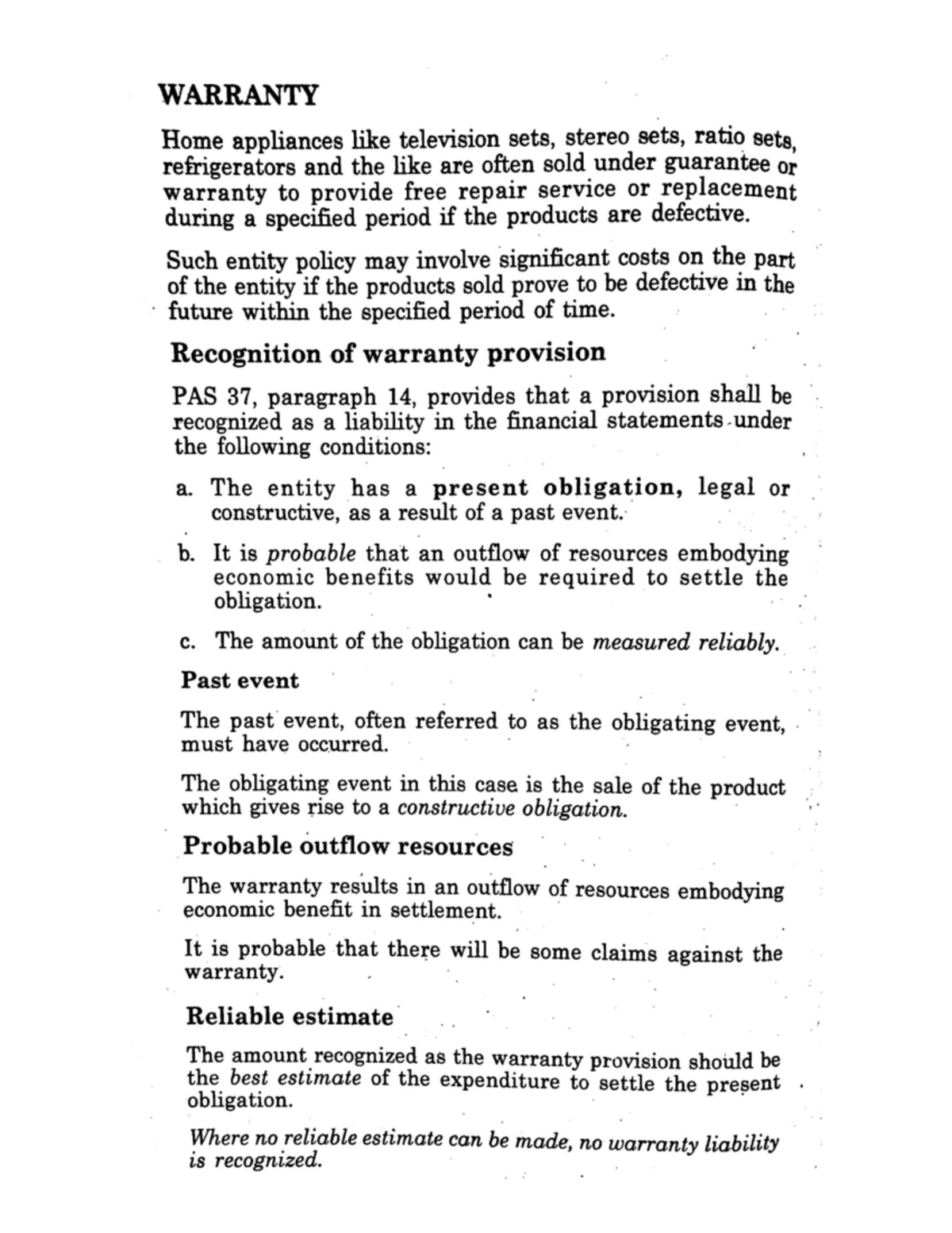 Warranty - Lecture notes 1 - Accounting - Studocu