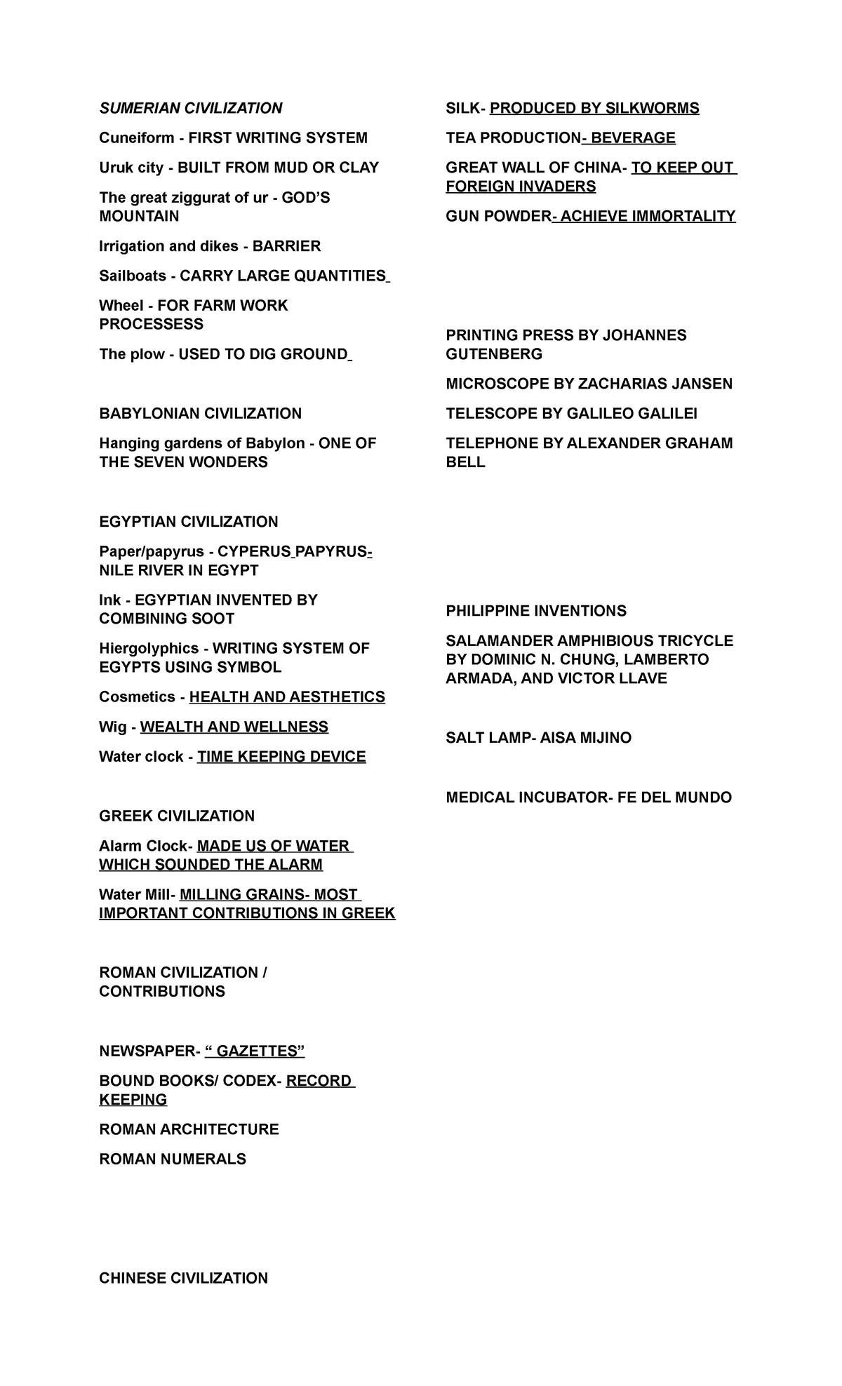 Sumerian Civilization - SUMERIAN CIVILIZATION Cuneiform - FIRST WRITING ...