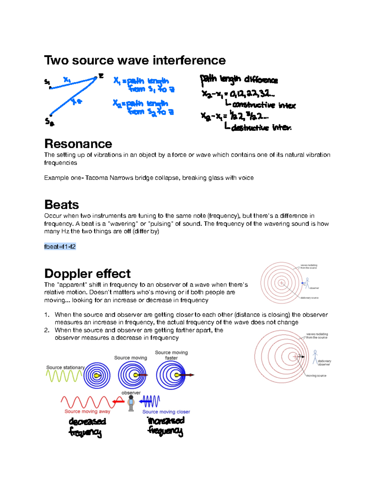 More Waves - Class notes from lecture from teacher Mr. Schmidt (a new ...