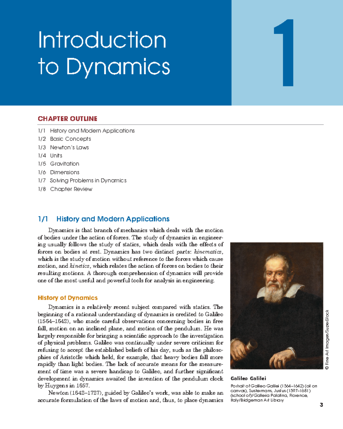 DYNAMICS OF PARTICLES- INTRODUCTION TO DYNAMICS - 3 1/1 History and ...