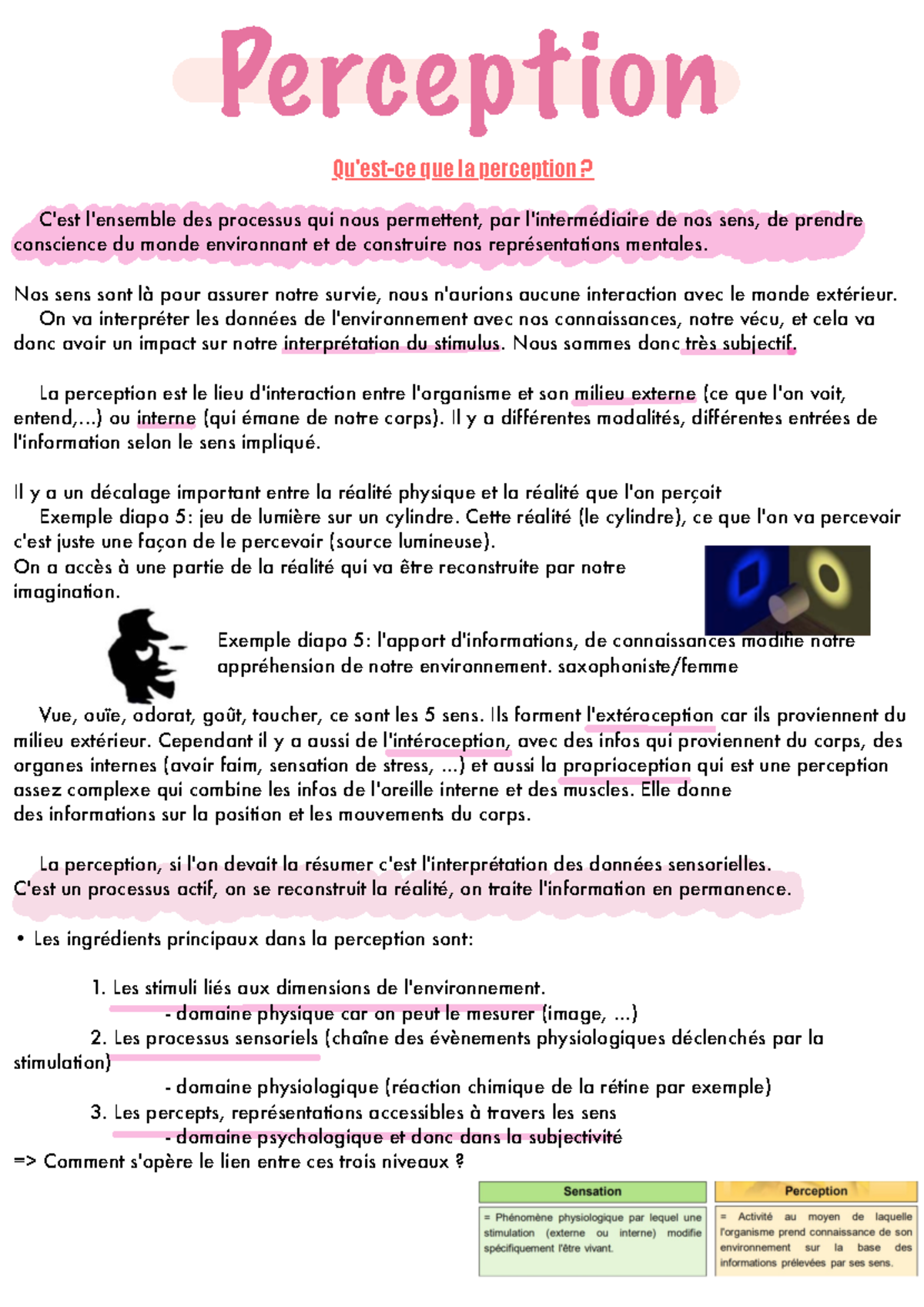 Grégory Simon qsz - Perception Qu'est-ce que la perception? C'est l ...