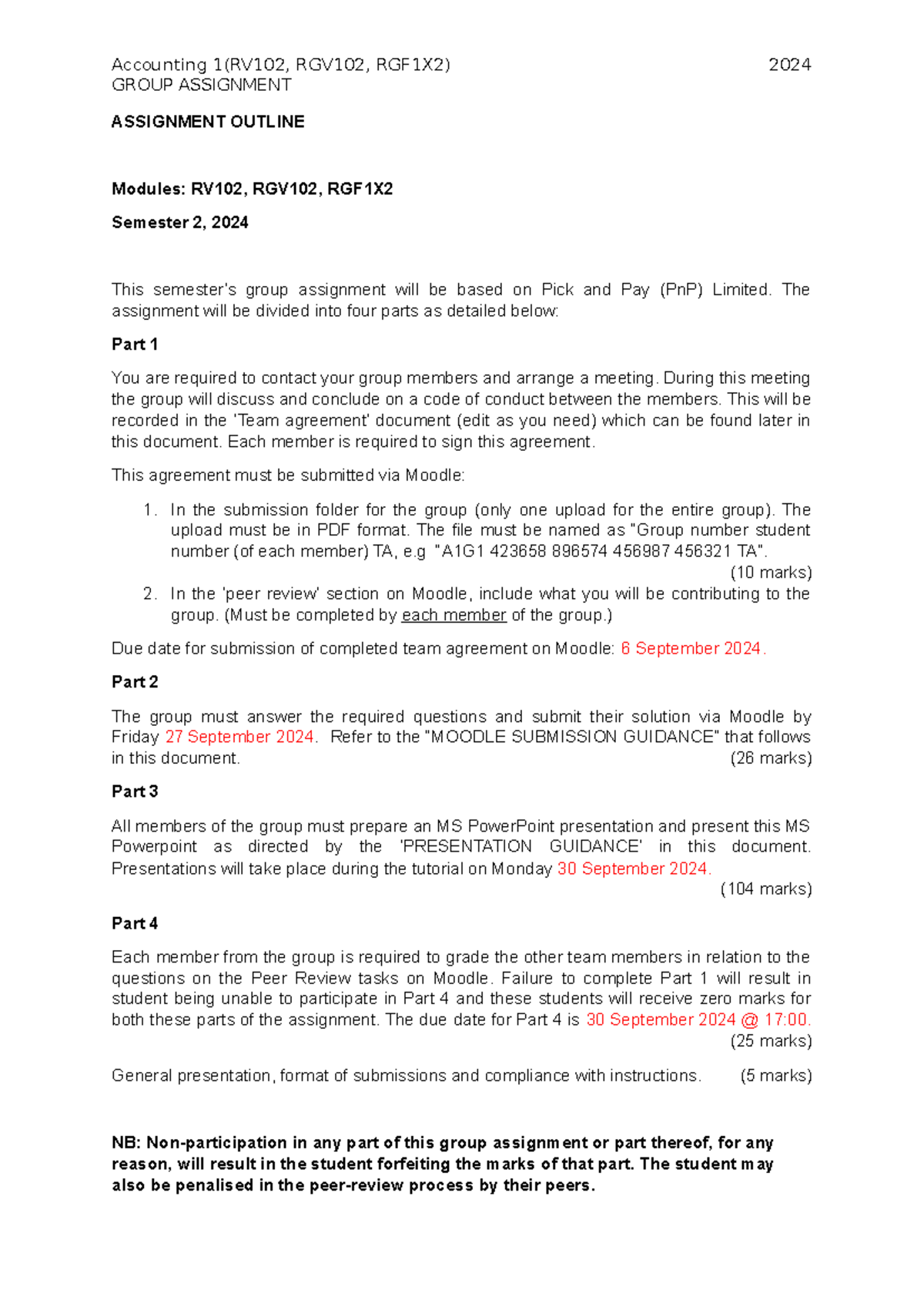 Accounting 1 Semester 2 group project Final - GROUP ASSIGNMENT ...