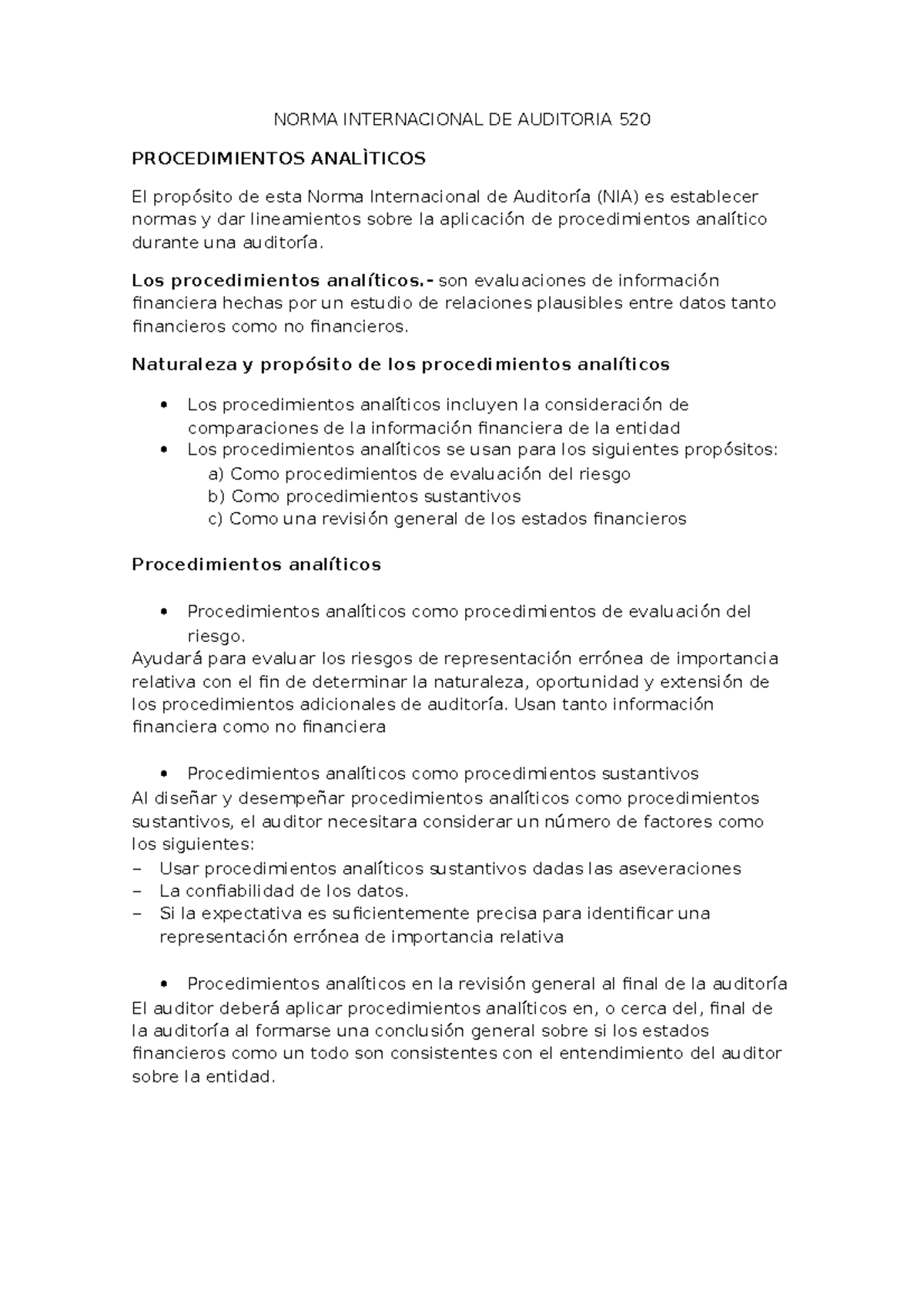 Nia-520-530 compress - NORMA INTERNACIONAL DE AUDITORIA 520 ...