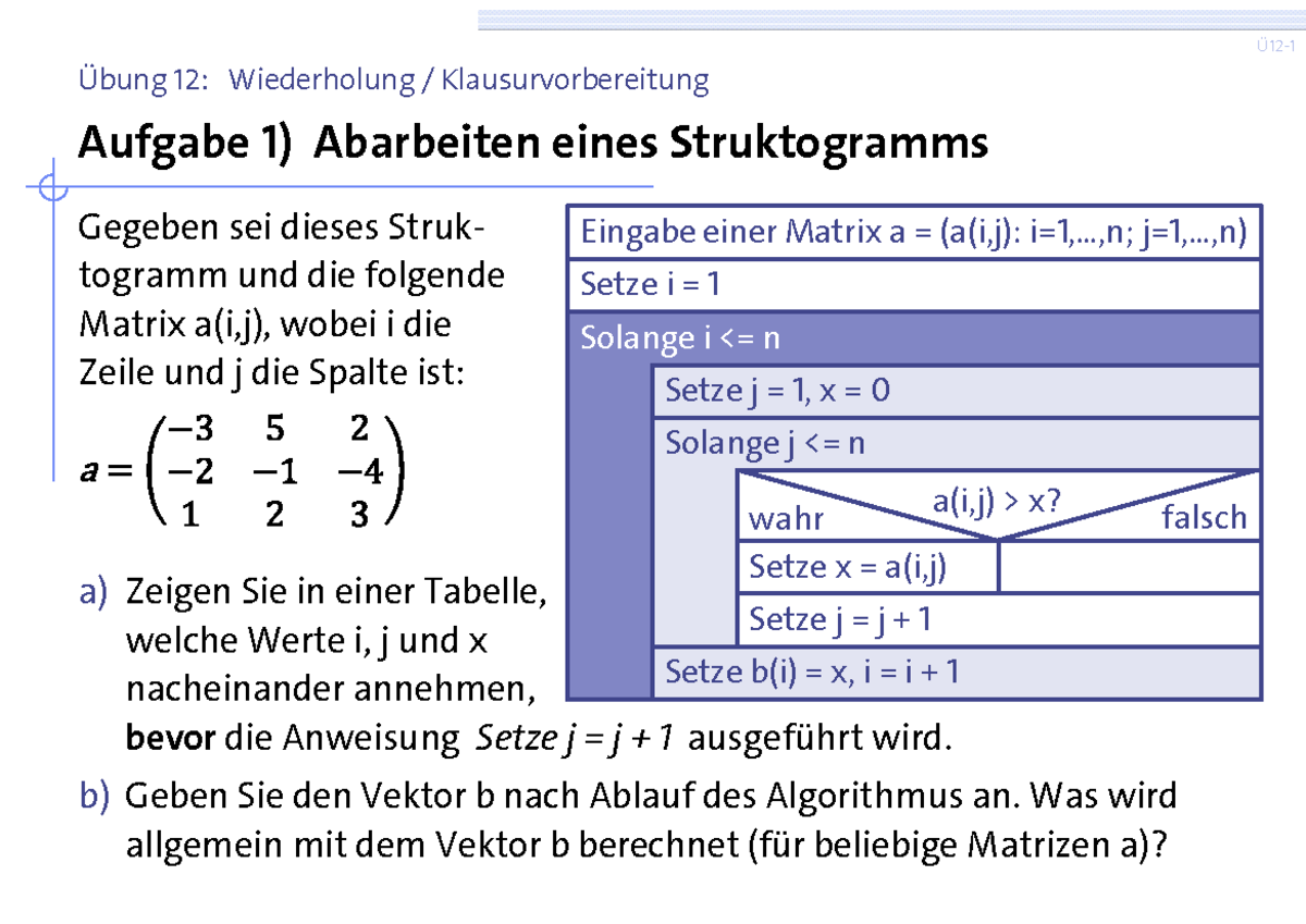 Grundlagen der Wirtschaftsinformatik WS20/21 Übung 12 - Aufgabe 1 ...