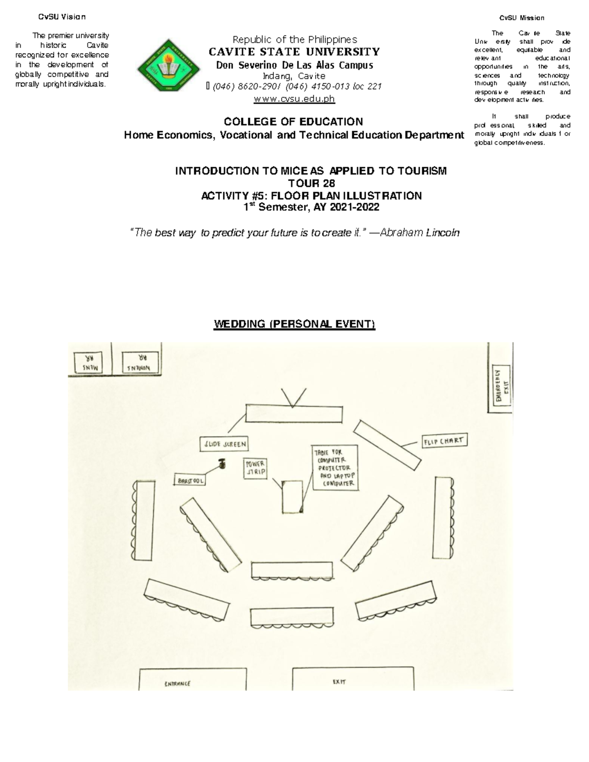 ACTIVITY 5 - FLOOR PLAN ILLUSTRATION - CvSU Vision The premier ...