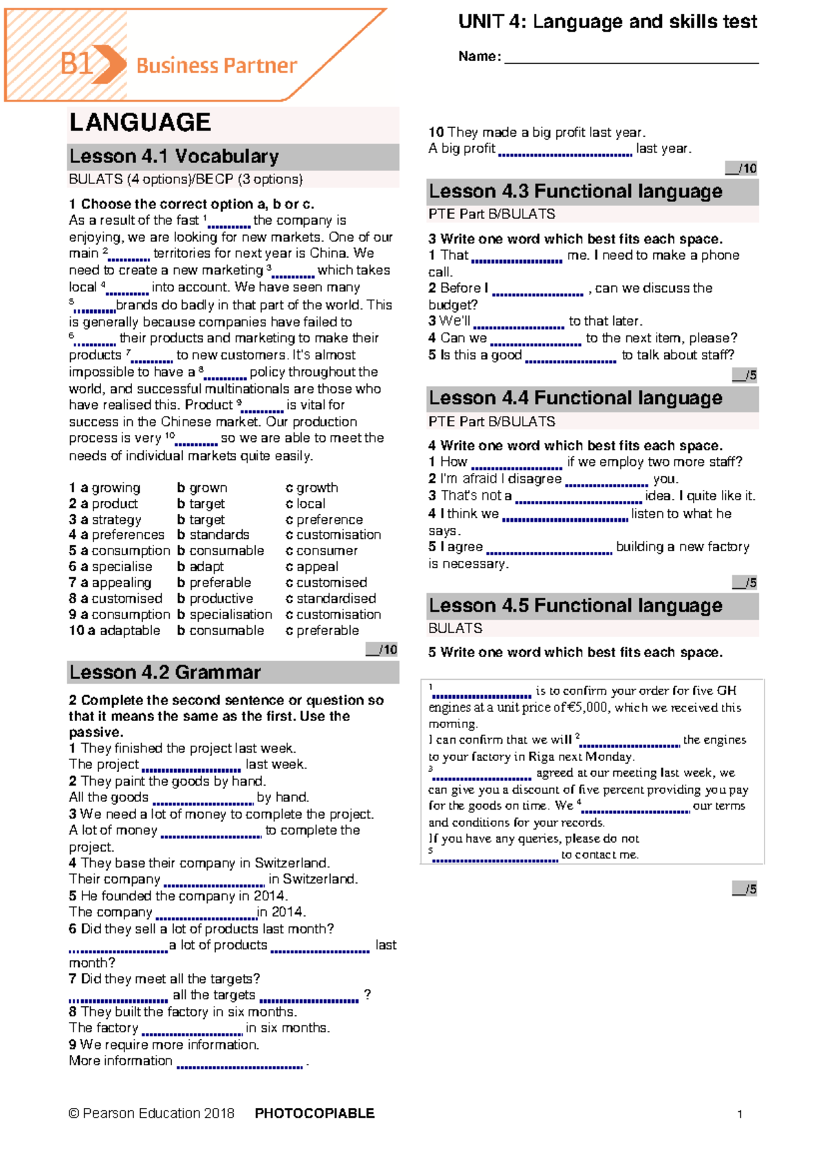 Unit Tests - Business Partner B1 - Name ...