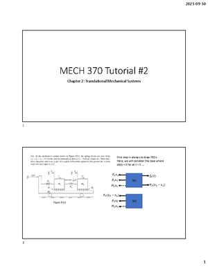 MECH 370 Lab Report 2 - lab 2 - EXPERIMENT 2: INTRODUCTION TO SIMULINK ...