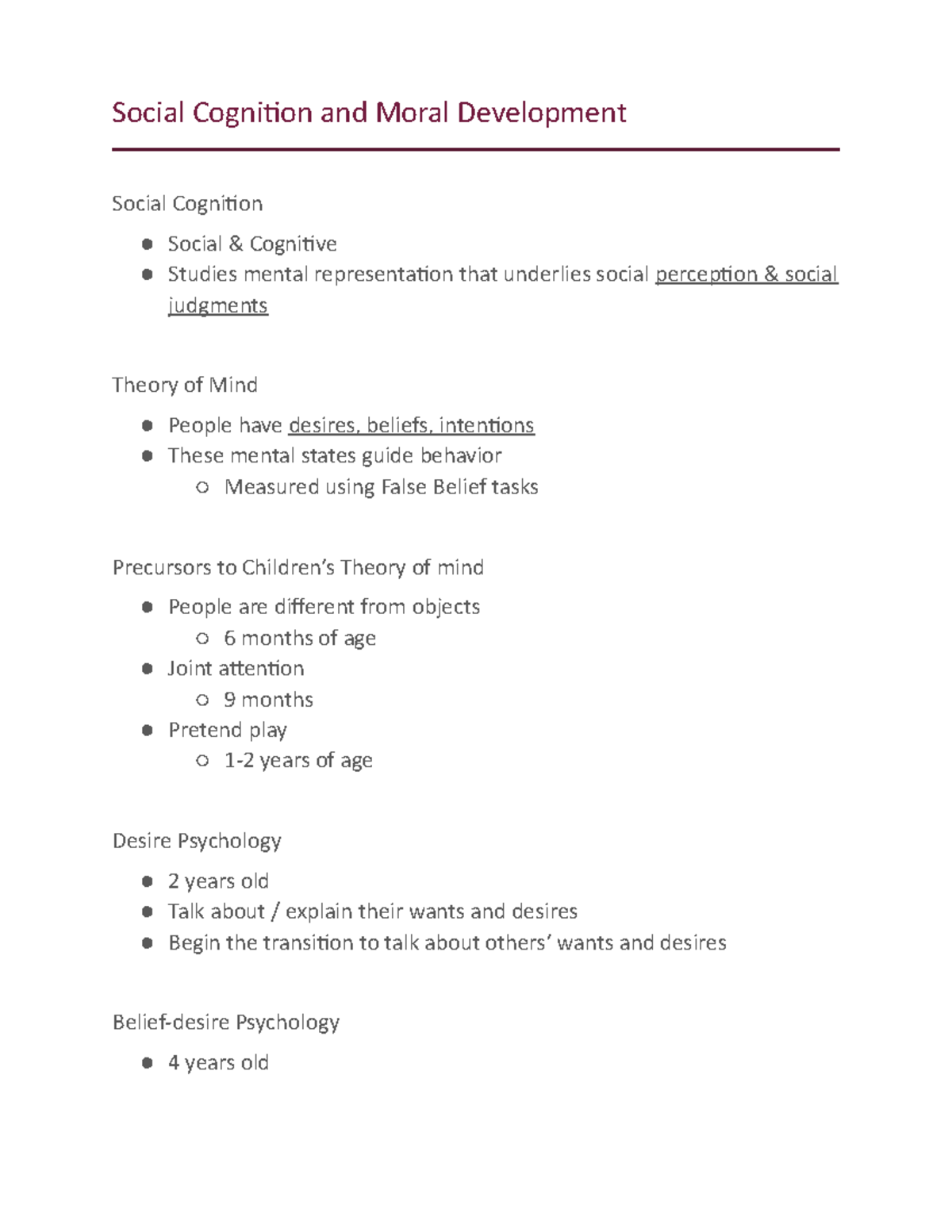 Chapter 12 - Social Cognition and Moral Development Social Cognition ...
