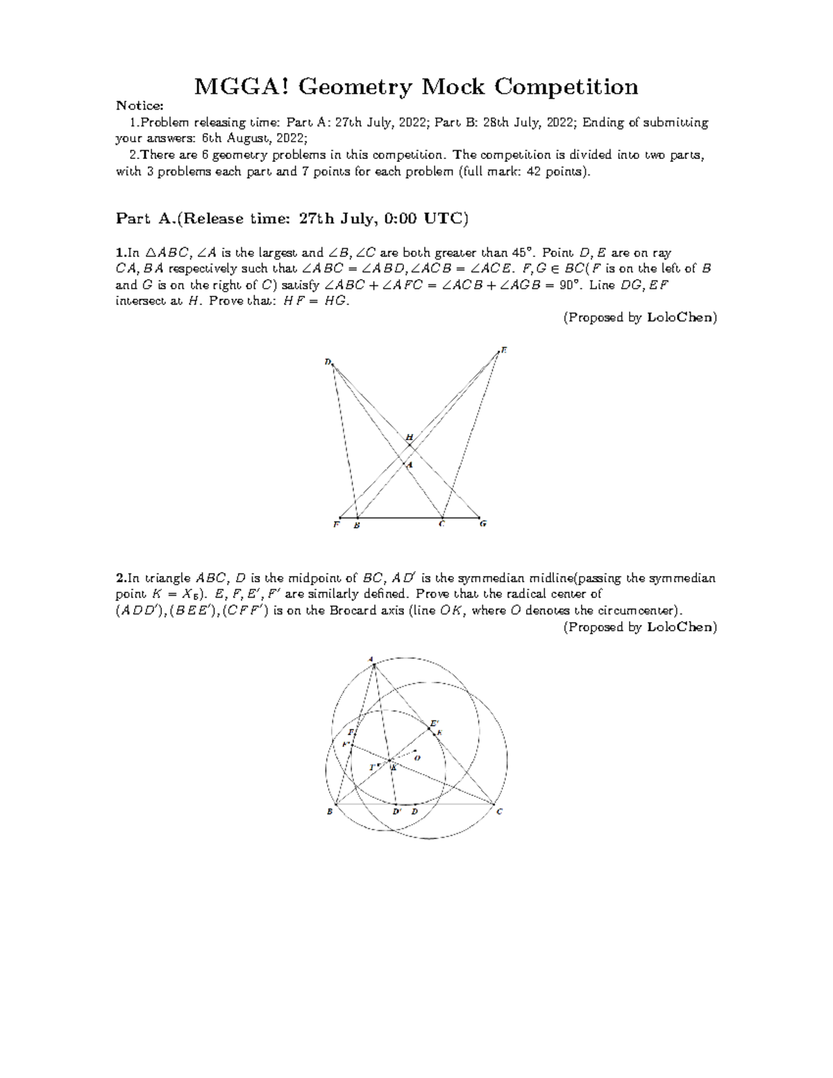 Day 1 - math homework - MGGA! Geometry Mock Competition Notice: 1 ...