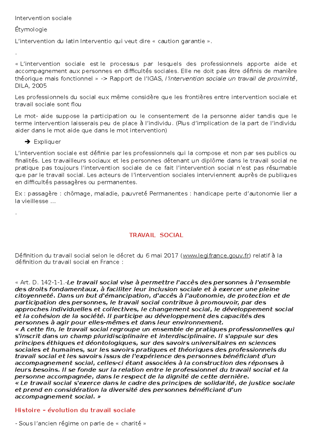 Intervention sociale exposé - Intervention sociale Étymologie L ...