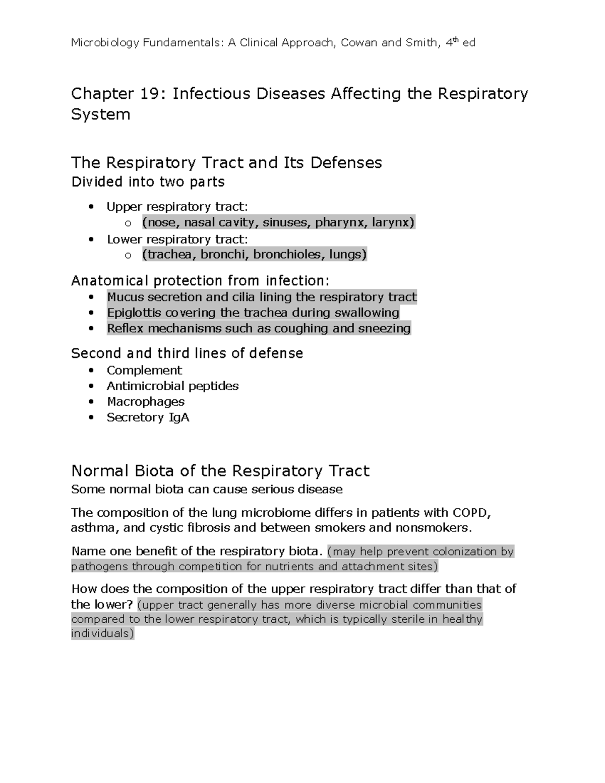 Chapter 19 Lecture Outline - Chapter 19: Infectious Diseases Affecting ...