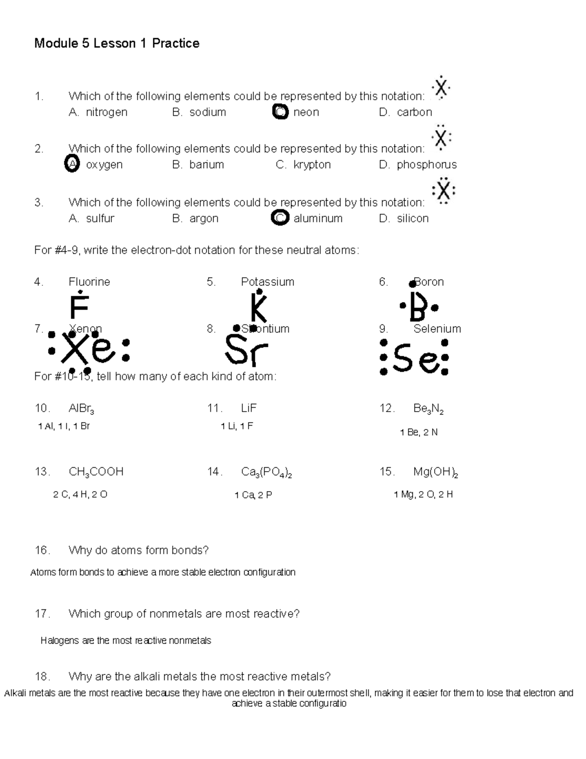 Module 5 Lesson 1 Practice - Module 5 Lesson 1 Practice Which of the ...