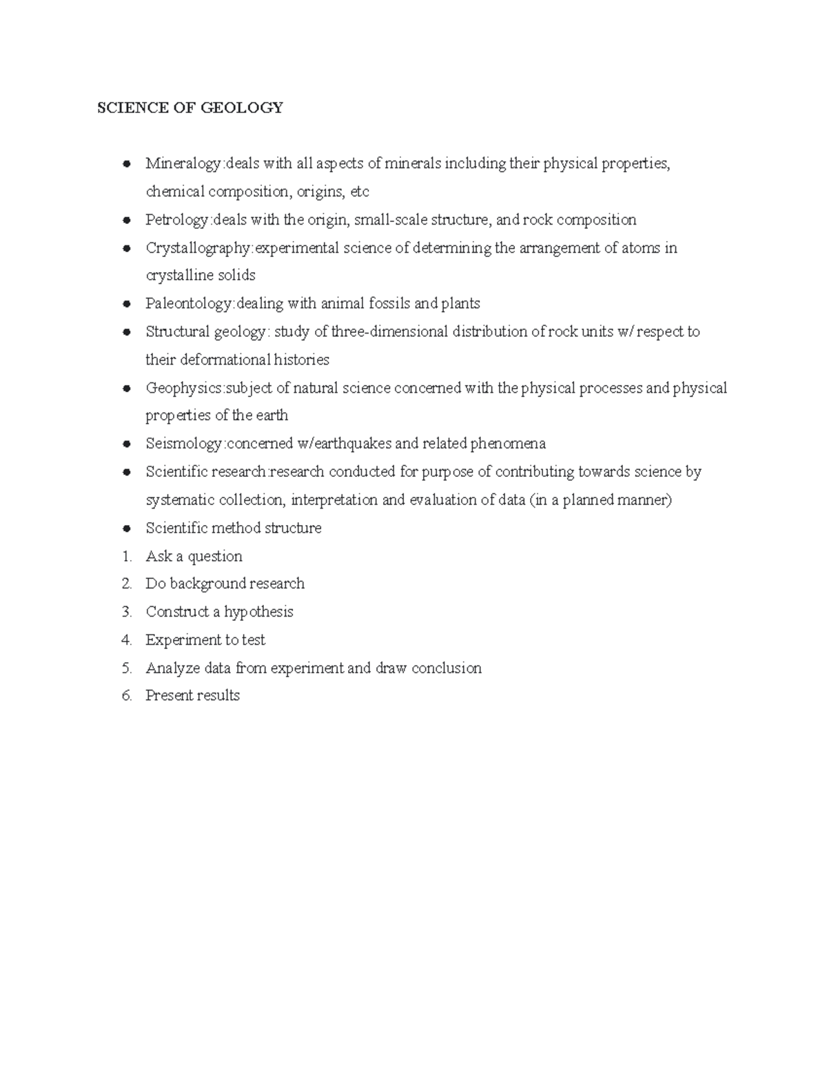 GEO 1 - This tells the definitions of the different types of fields in ...