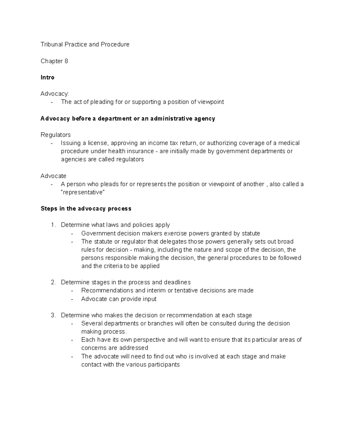 Tribunal Practice and Procedure - PL106 - Studocu