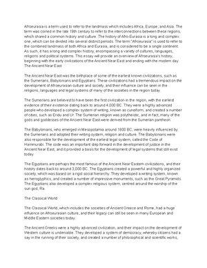 Human History - Humans are a species of remarkable complexity and are ...