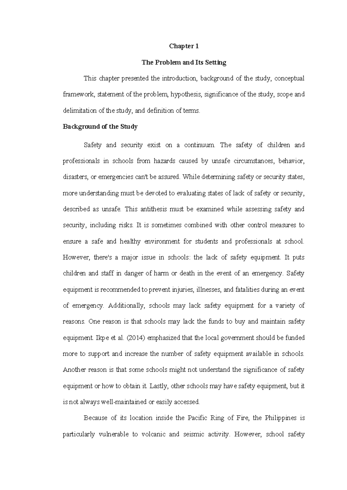 Chapter 1-3 Complete Samples - Chapter 1 The Problem and Its Setting ...