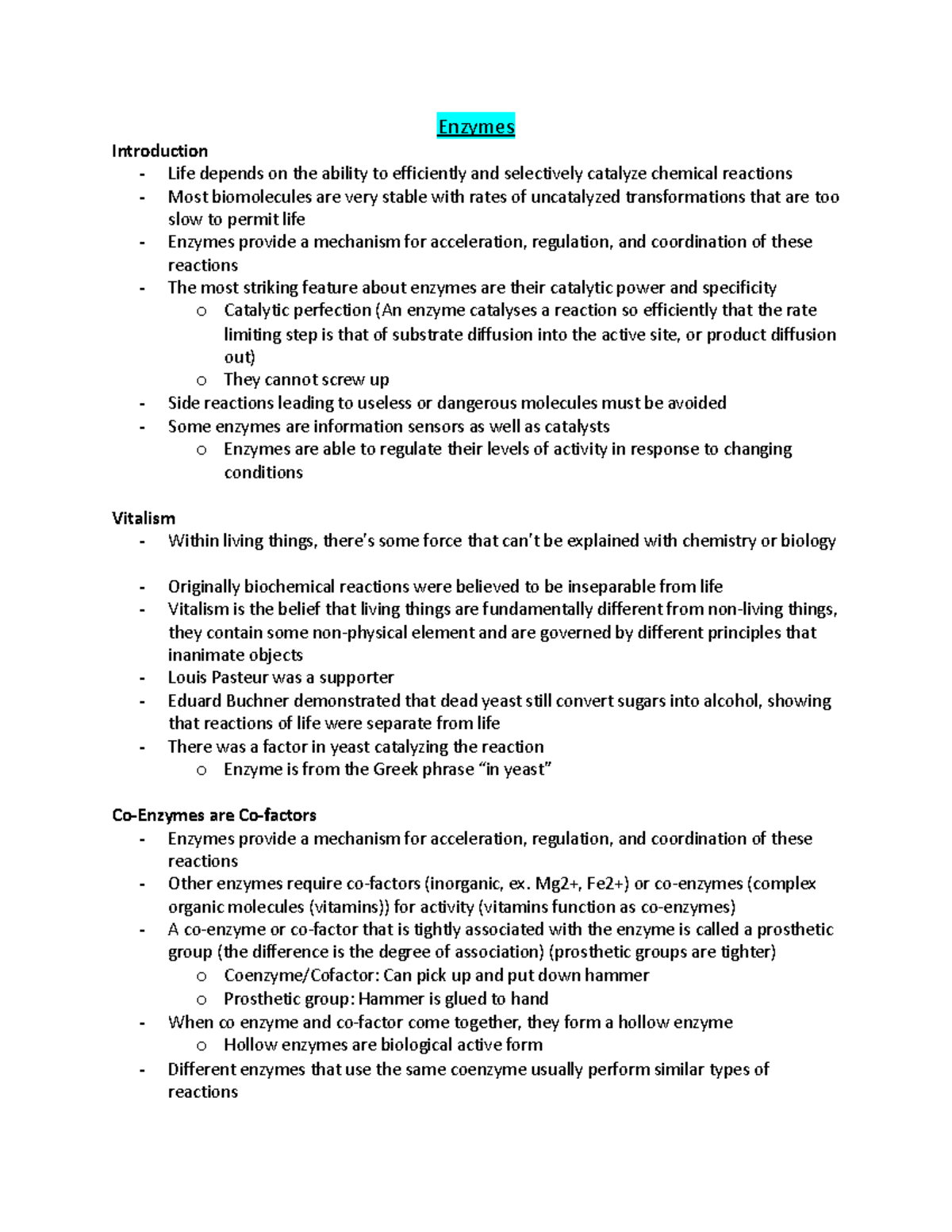 Module 6 notes - Bmsc 200.3 - U of S - Studocu
