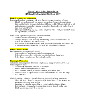 3 points remediation proctored ncoc retake - Three critical Points ...
