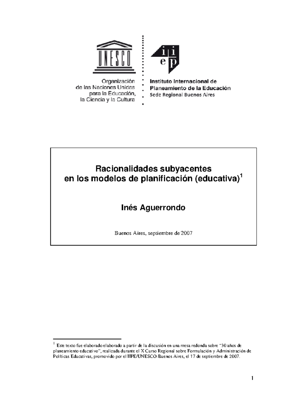 Ines Aguerrondo Racionalidades Subyacentes en la planificacion ...