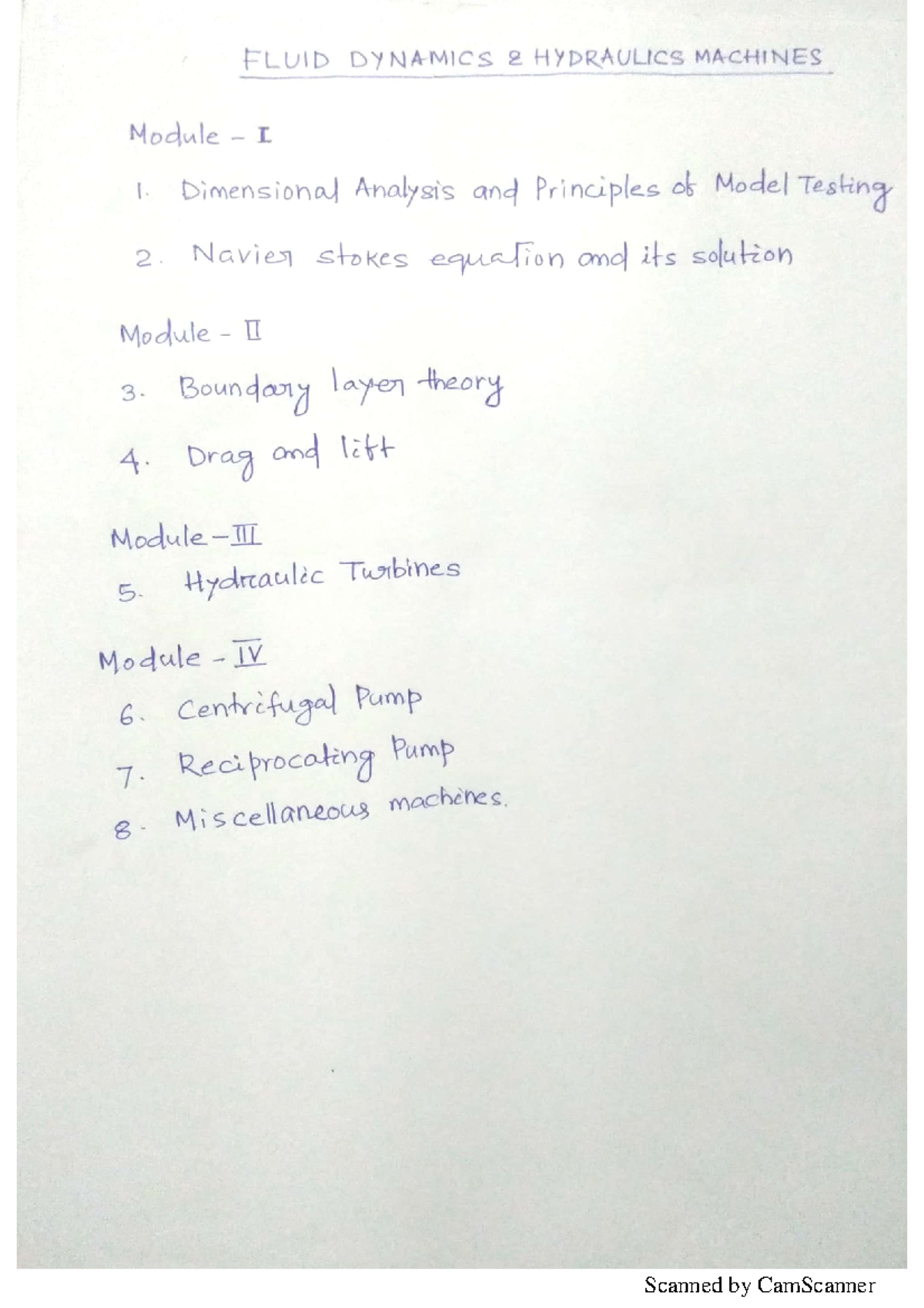 Fluid Dynamics and Hydraulics Machines - Mechanical engineering - Studocu