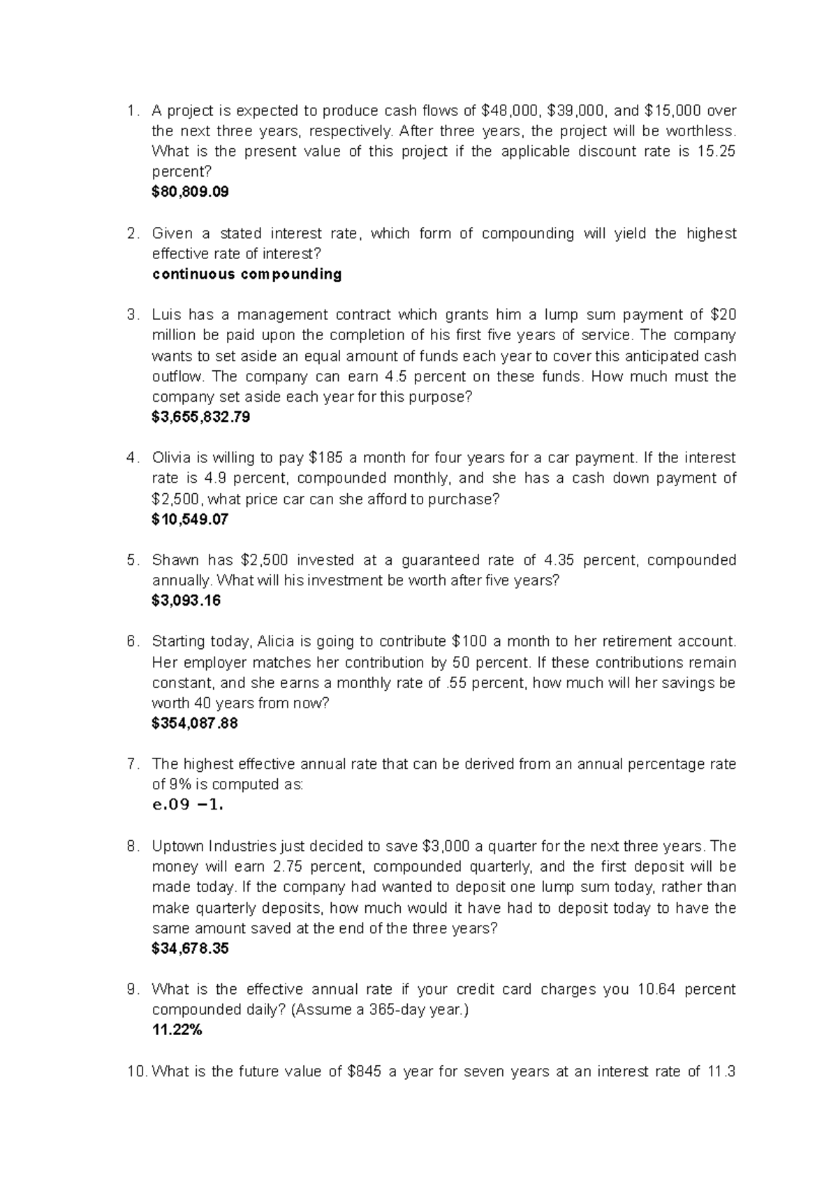 4 - Corporate of Finance - A project is expected to produce cash flows ...