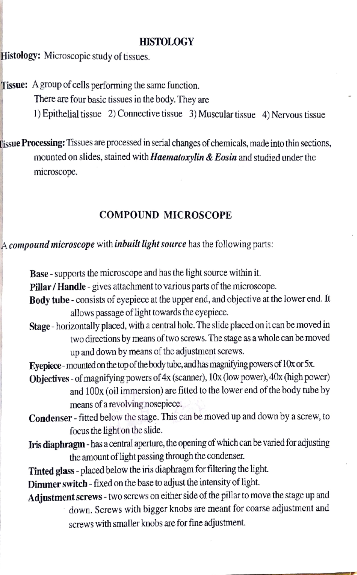 Histology introduction, epithelium ,connective tissue. with diagram ...