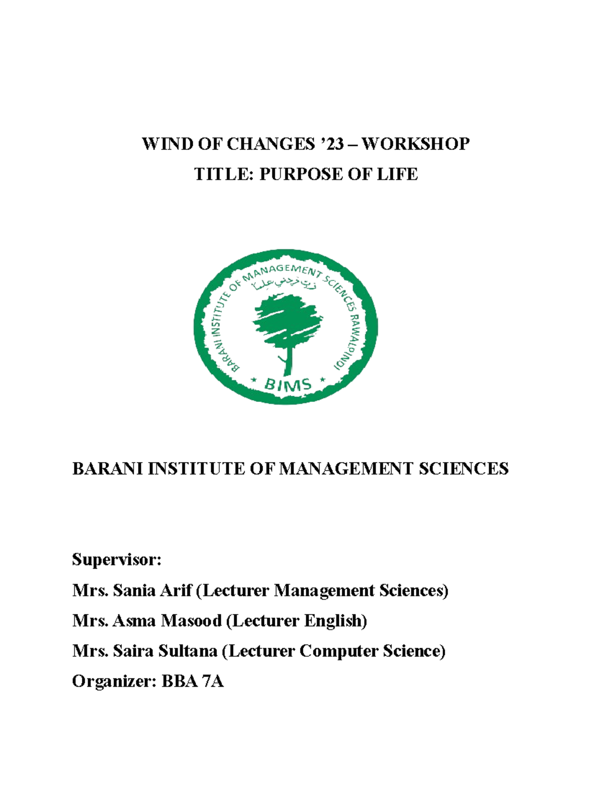 Event Report BBA 7A - ..................... - WIND OF CHANGES ’23 ...