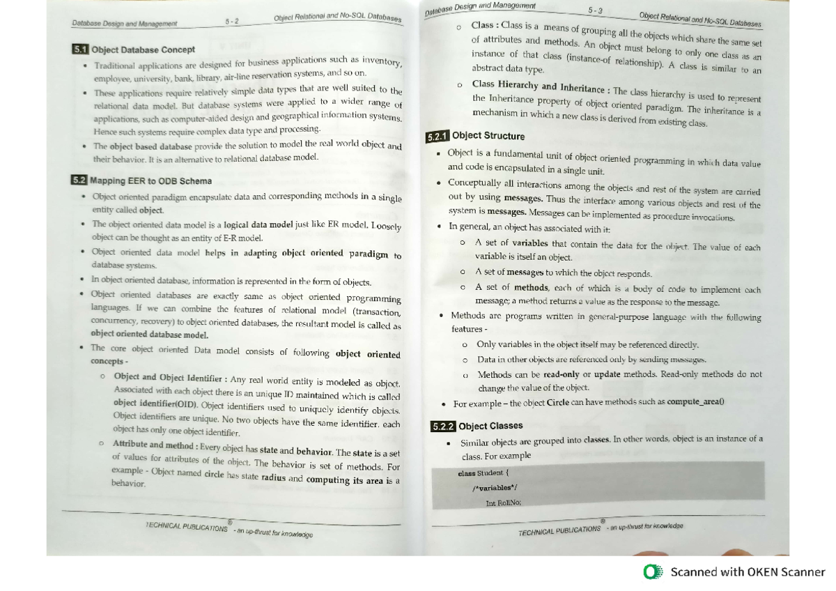 DDM UNIT 5 - Ddm textbook - Database Design and Management Object Relational and Databases ...