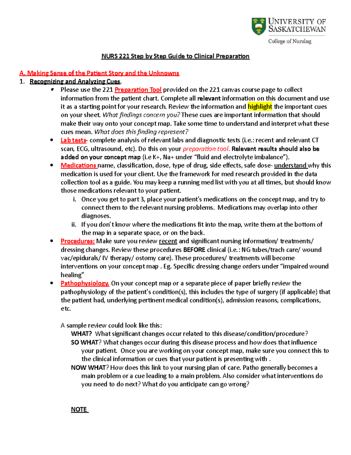 Clinical Preparation Step by Step Guide - NURS 221 Step by Step Guide ...