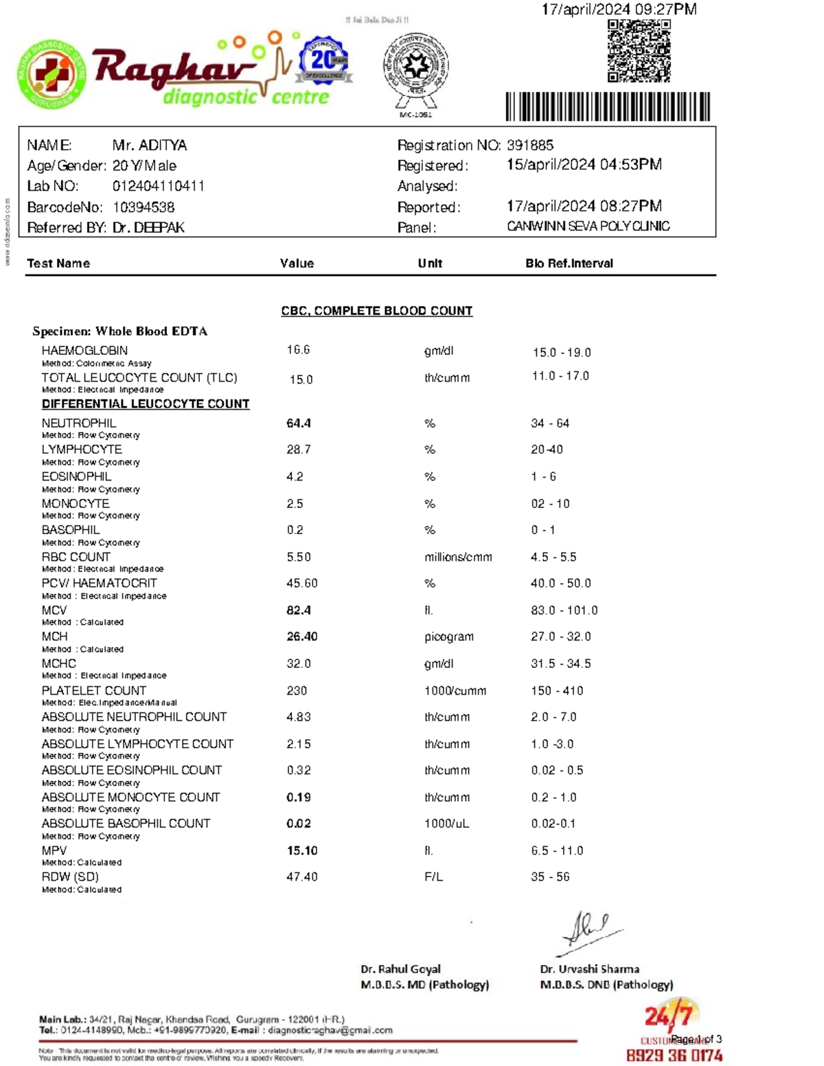 Labreportnew.aspx - 2024-04-12T084357.005 (2) - CBC, COMPLETE BLOOD ...