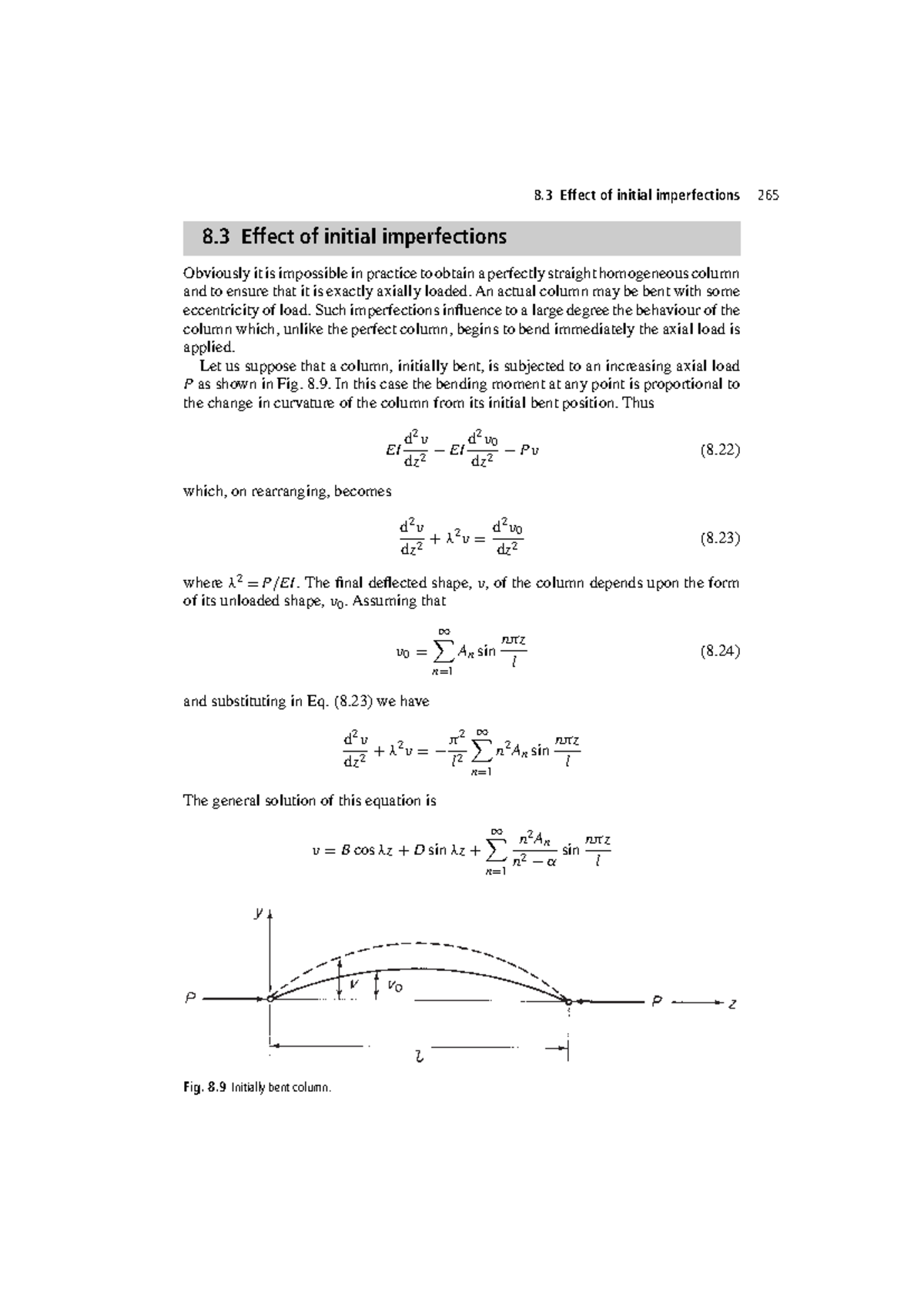 Buckilng - Buckling - 8 Effect of initial imperfections 265 8 Effect of ...
