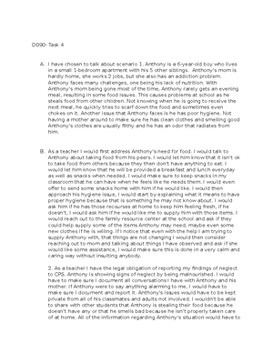 D090 Task2 - D090 Task 2 Pass - D WGU DFM2 TASK 2: SEL RESPONSE A ...