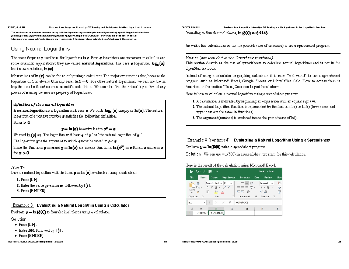Southern New Hampshire University - 2-2 Reading and Participation ...