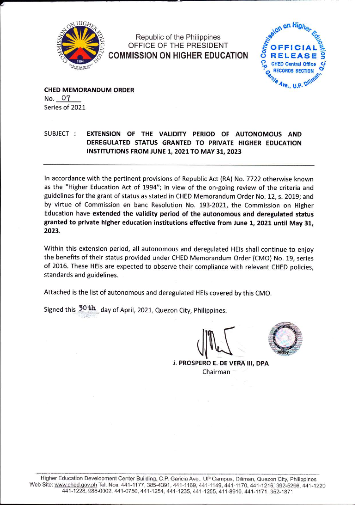 CHED Autonomous Status 2023 - Teaching Strategies - Studocu