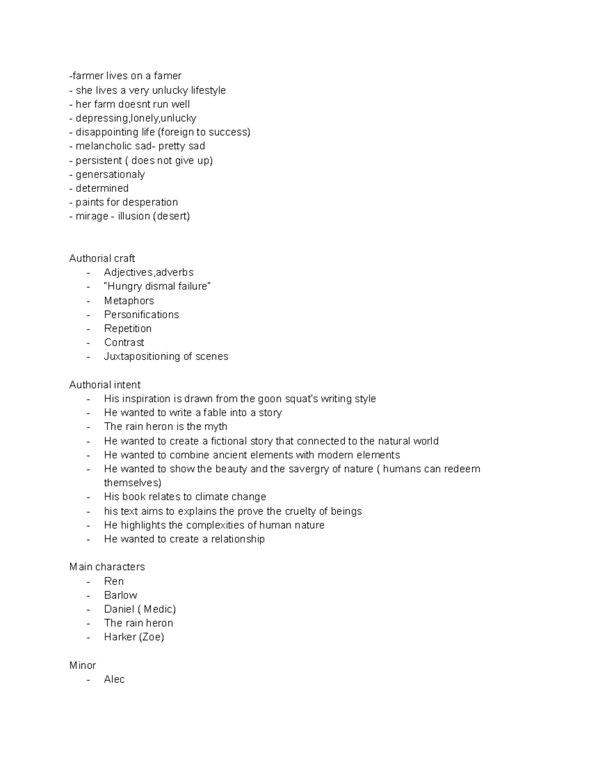 The Rain Heron - ,ertyui -farmer lives on a famer she lives a very ...