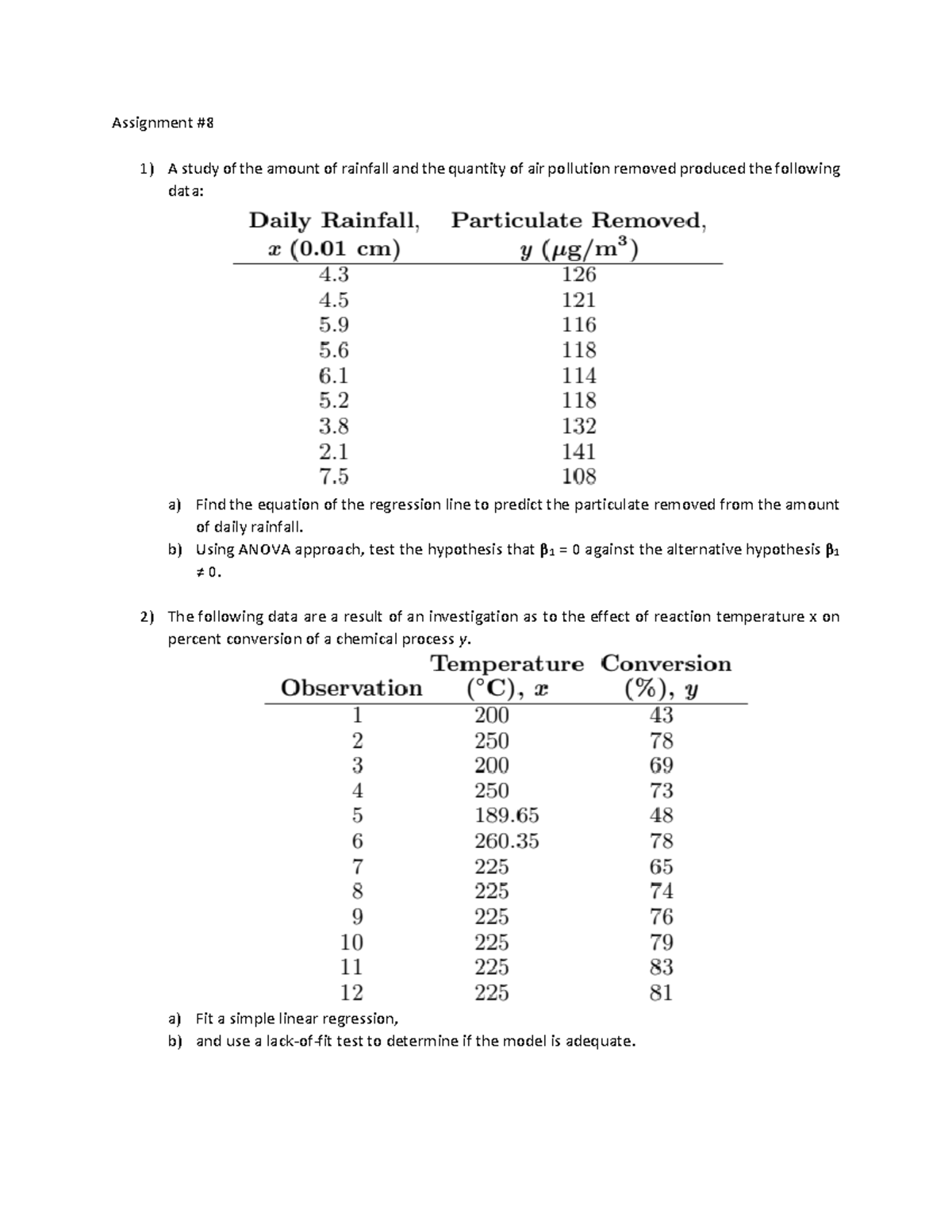 Computer engineering Elec017 - Assignment # A study of the amount of ...