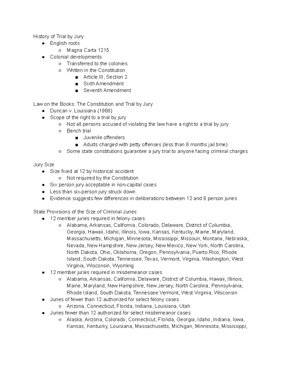 Trials and Juries - Source is combination of lecture and summary of ...