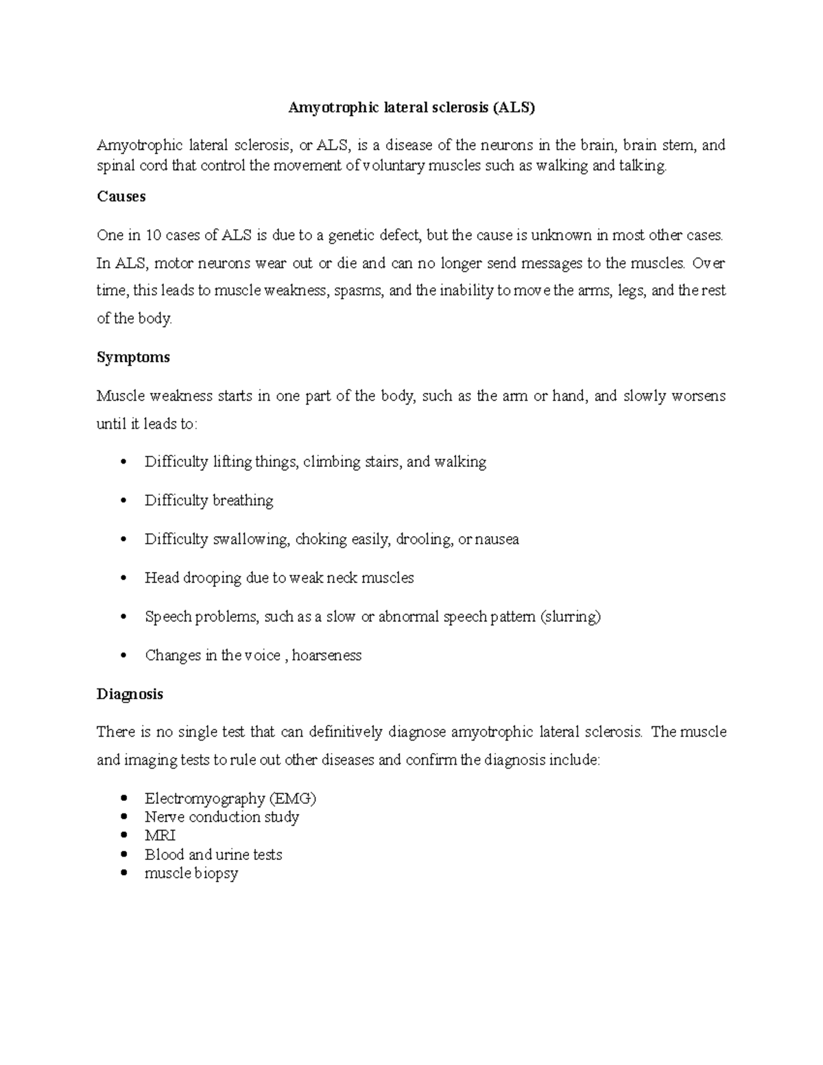 Esclerosis lateral amiotrófica - Amyotrophic lateral sclerosis (ALS ...