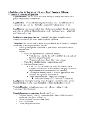 Admin Outline Spring 2019 - I. An Introduction to Administrative Law a ...